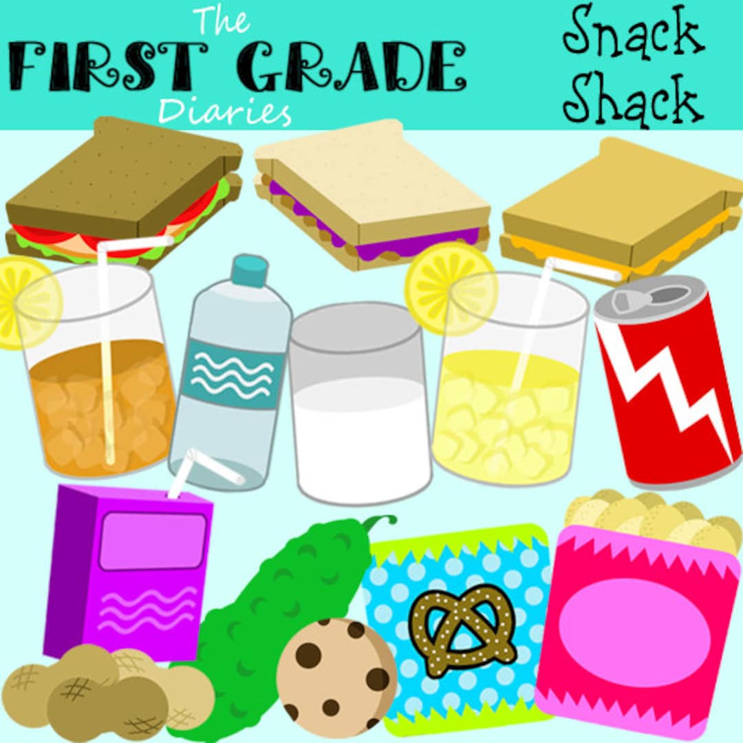 Snack Shack {digital Clip Art} Sandwich, Chips, Cookies, Drinks - Etsy