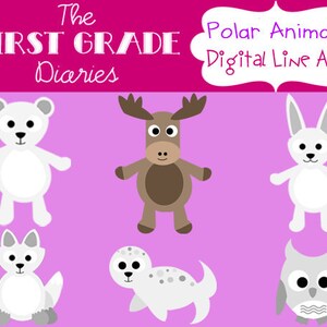 Polar Arctic Animals Digital Clip Art Set --BUY 2, GET 1 FREE - Etsy