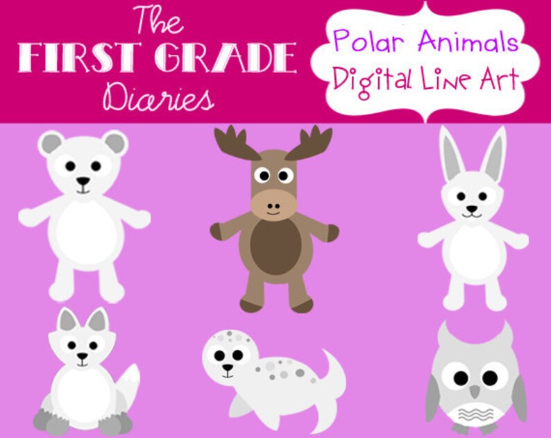 Polar Arctic Animals Digital Clip Art Set --BUY 2, GET 1 FREE - Etsy