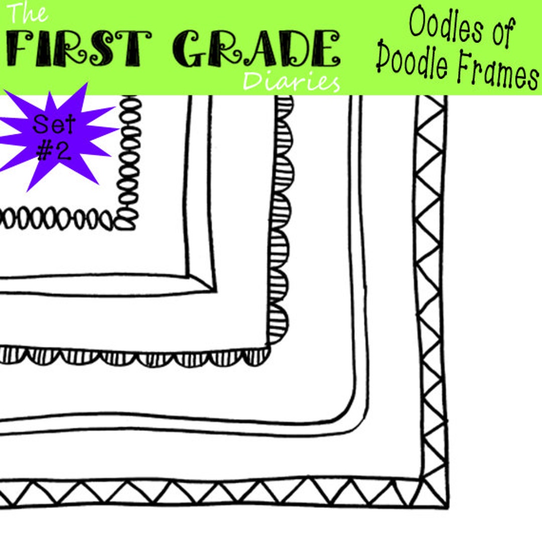 Oodles of Doodle Frames Digital Borders Set 2 Buy 2 GET 1 FREE - Etsy