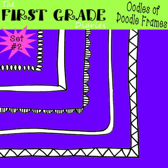 Oodles of Doodle Frames Digital Borders Set 2 -- Buy 2 GET 1 FREE - Etsy