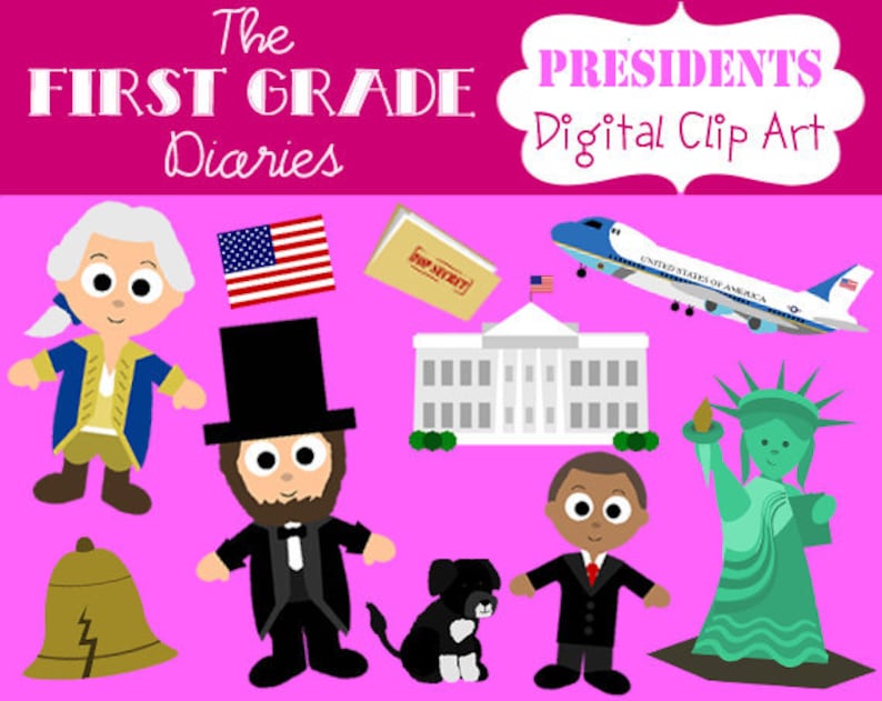 American President Digital Clip Art --BUY 2, GET 1 FREE - Etsy