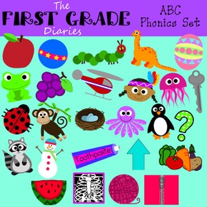 ABC Phonics digital Clip Art Alphabet - Etsy