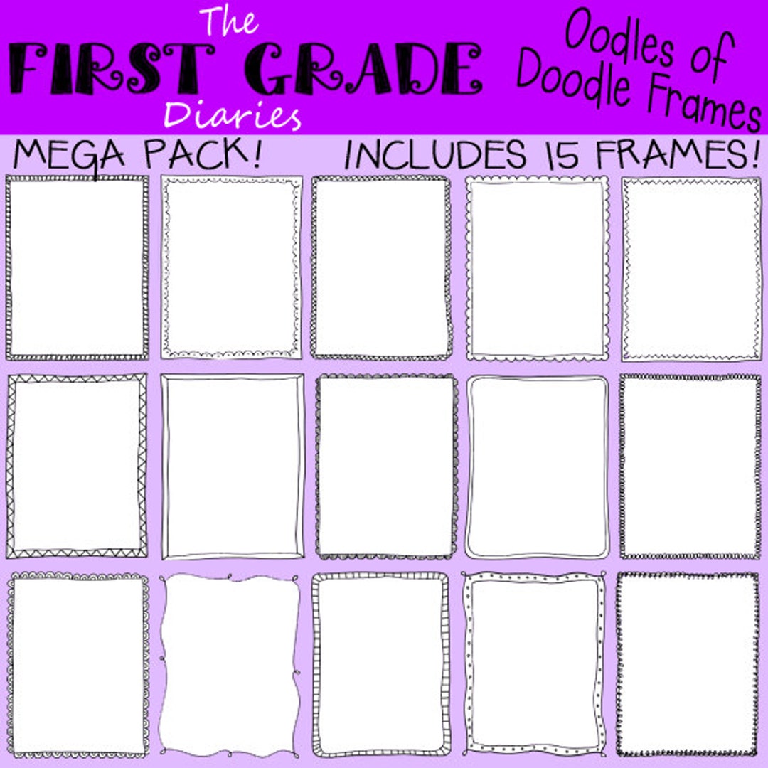 Oodles of Doodle Frames Digital Borders Mega Pack Buy 2 GET - Etsy