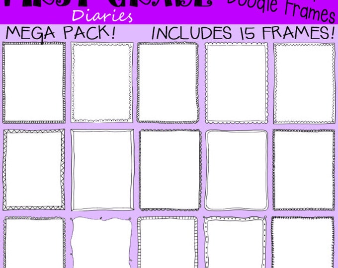 Oodles of Doodle Frames Digital Borders Mega Pack -- Buy 2 GET 1 FREE ...
