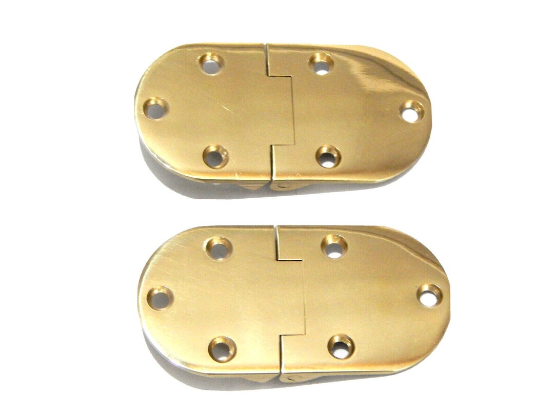 Butler Tray Table Hinge Round Edge Polished Brass Pair - Etsy