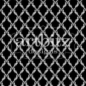 Black Tie Affair Damask 10 Piece Digital Scrapbooking Paper Pack, 12 ...