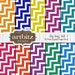 Zig Zag 10 Piece Chevron Digital Scrapbook Paper Pack, 12"x12", 300 Dpi ...