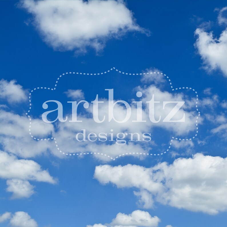 Big Sky, Vol. 1, 10 Piece Cloud Digital Scrapbooking Paper Pack, 12"x12 ...