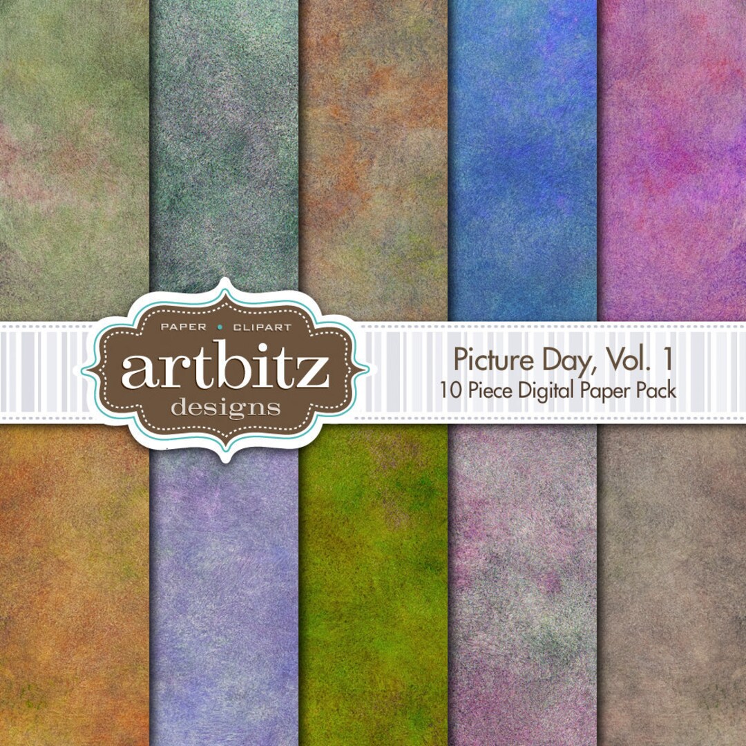 Picture Day, Vol. 1, 10 Piece Photo Background Digital Scrapbooking ...