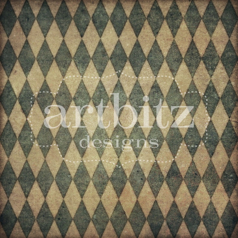 Harlequin Vol. 1 10 Piece Distressed Digital Scrapbooking - Etsy