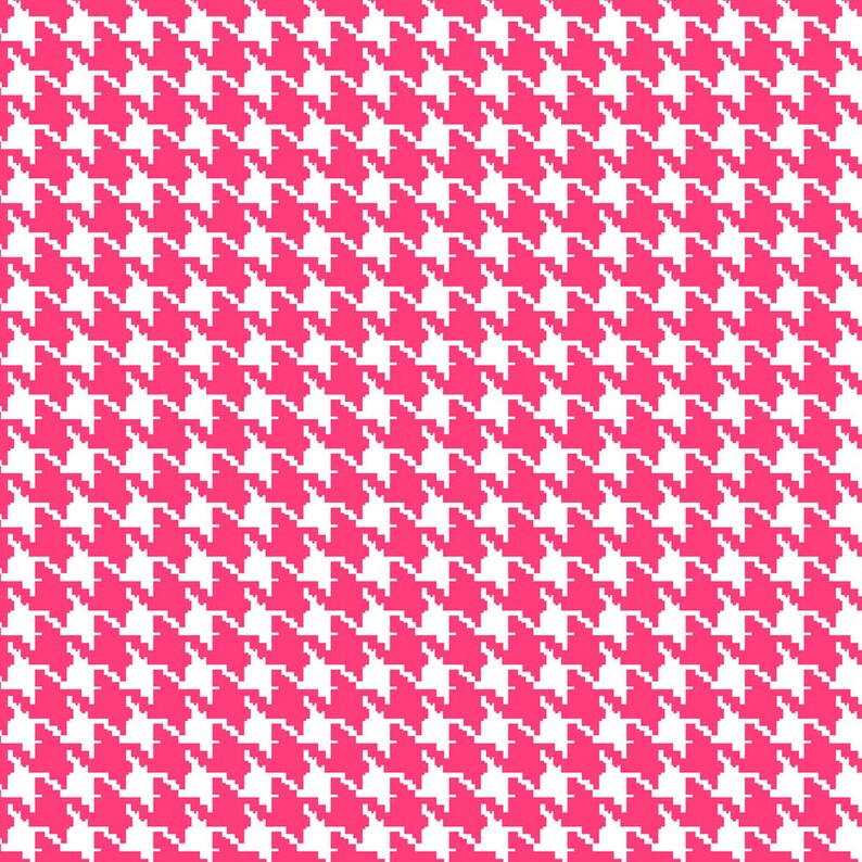 Houndstooth in Pink 10 Piece Digital Scrapbooking Paper Pack, 12"x12 ...