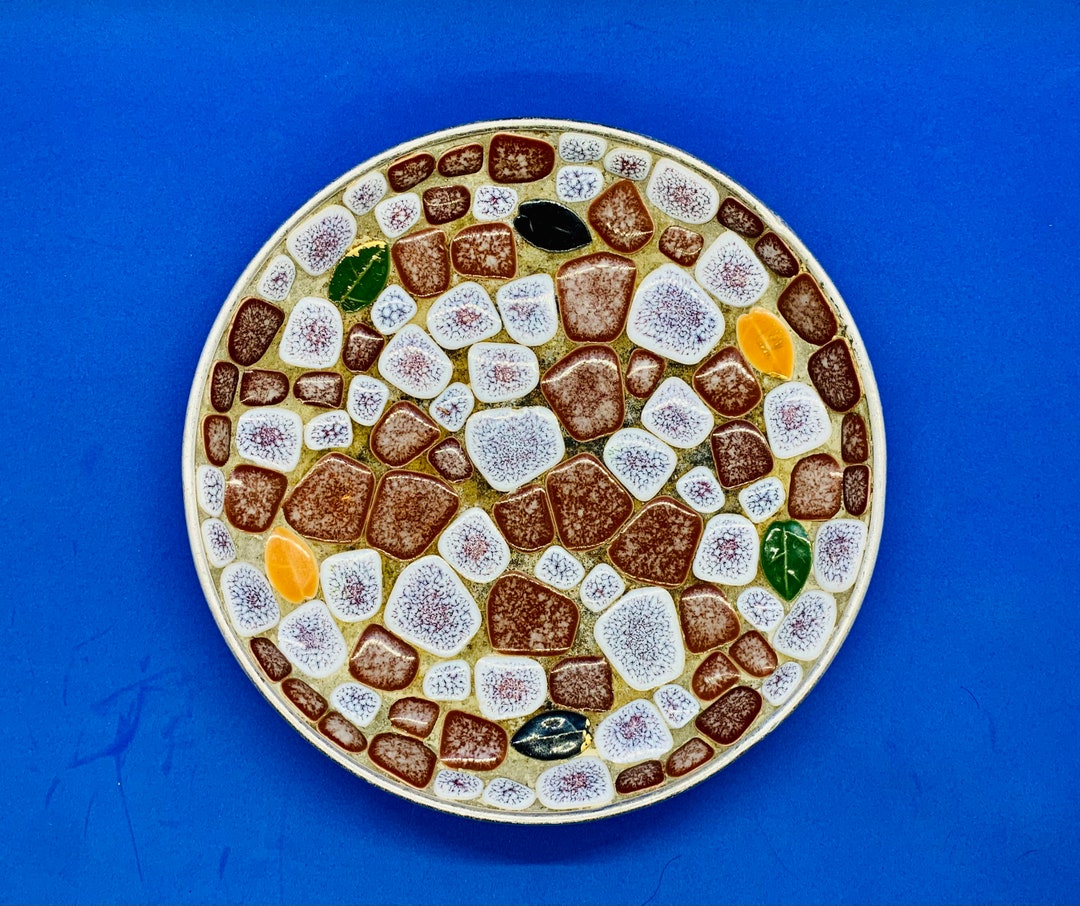 Japanese River Stone Mosaic Trinket Dish - Etsy