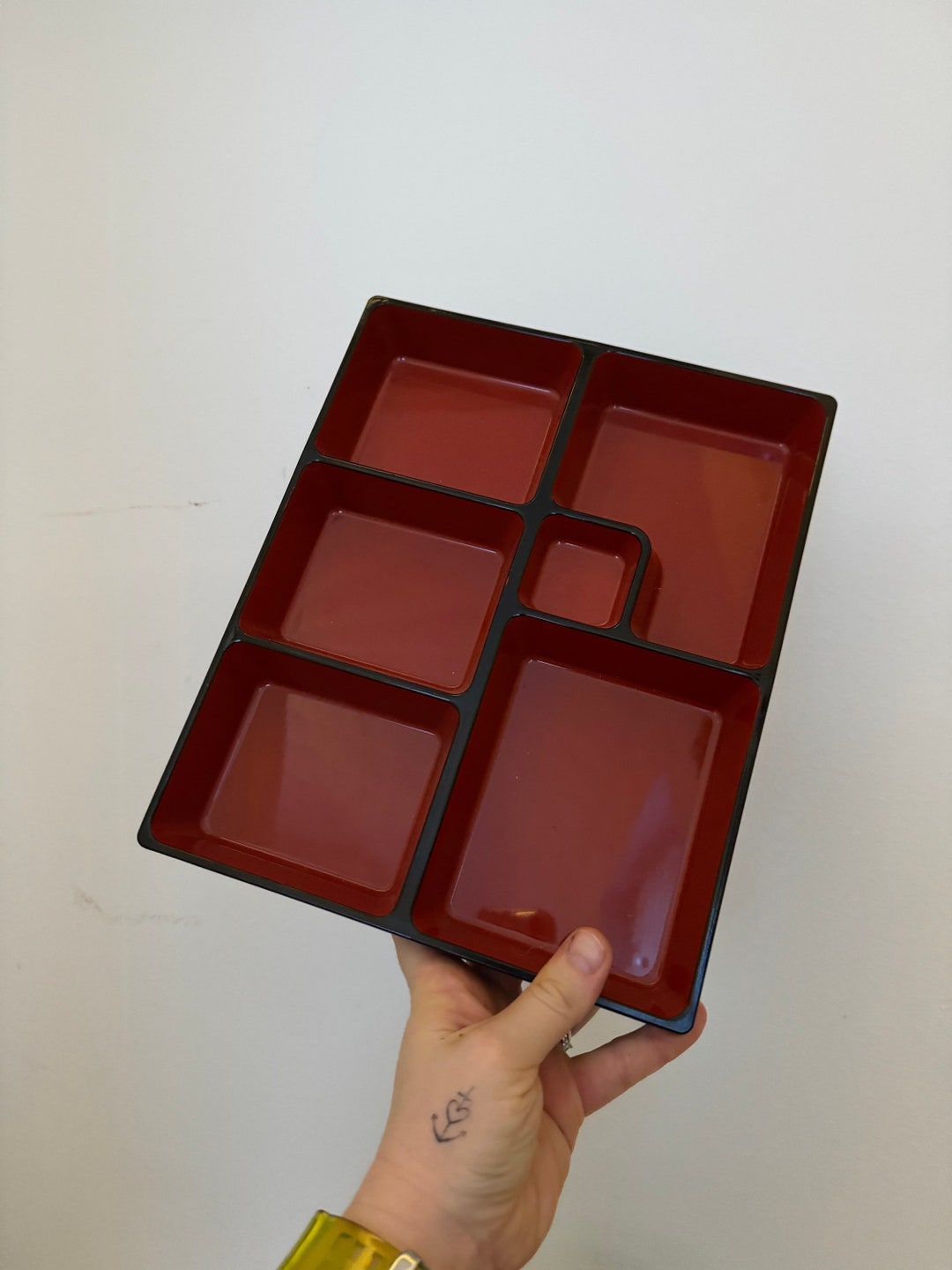 Ebros Japanese 6 Compartments Bento Box Style Serving Platter Tray 11.5 ...