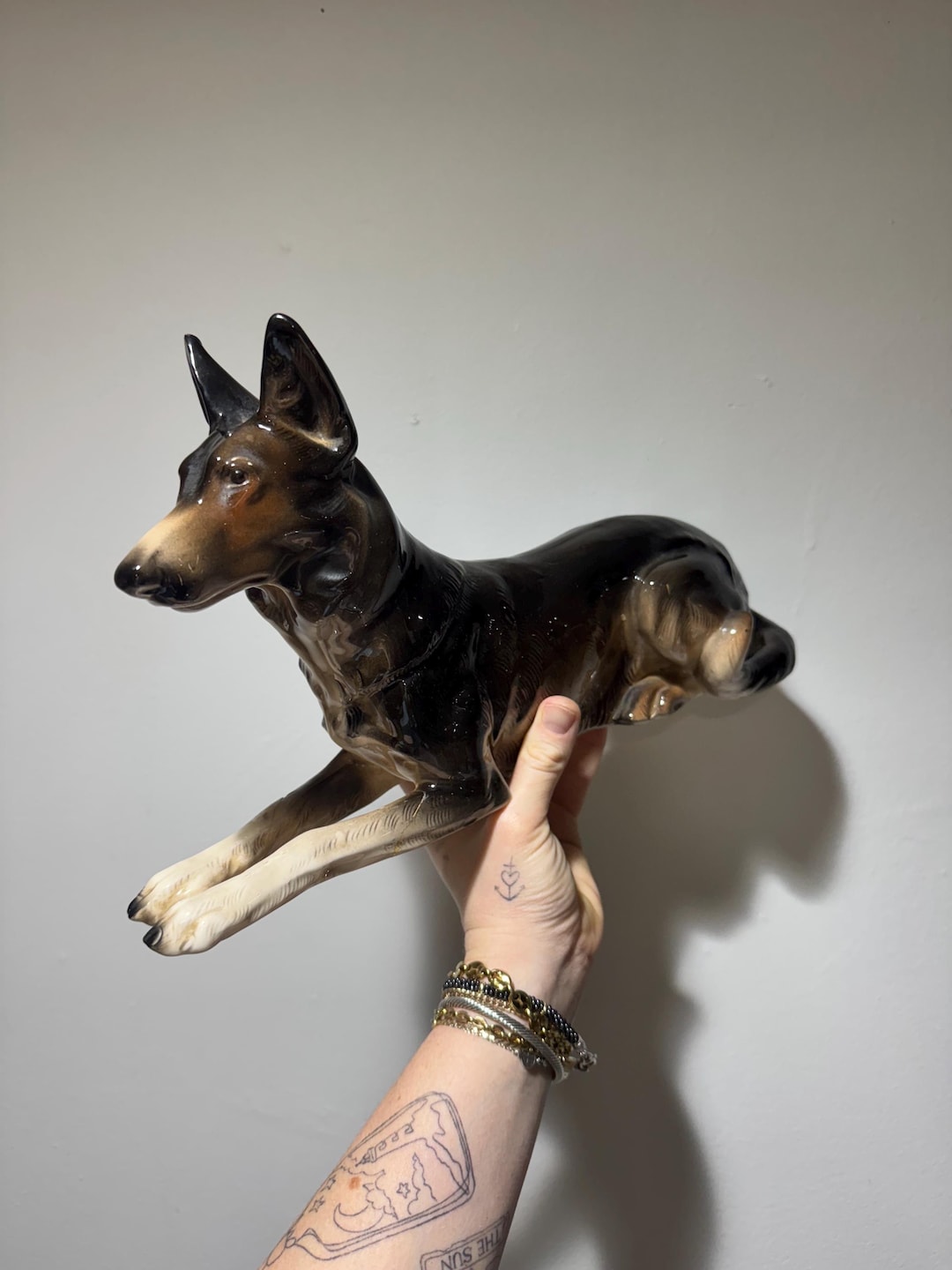 Vintage Hertwig Katzhutte German Shepherd Porcelain Figurine - Etsy
