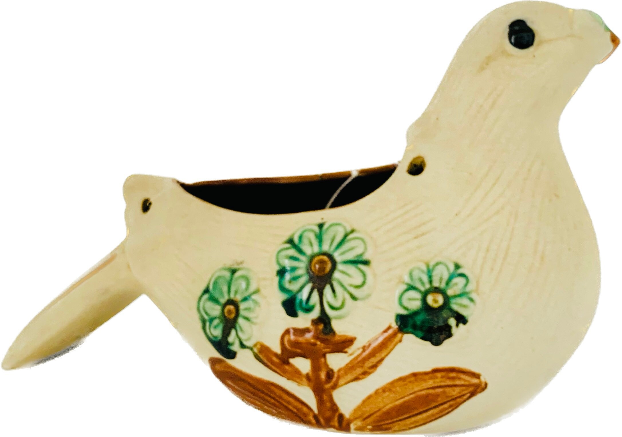 Vintage Scandinavian Ceramic Garden Hanging BIRD PLANTER, Stoneware ...