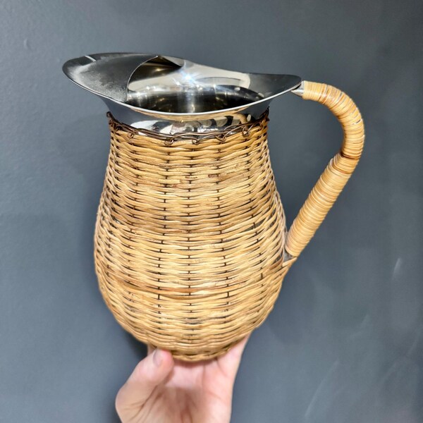 Wicker Pitcher - Etsy