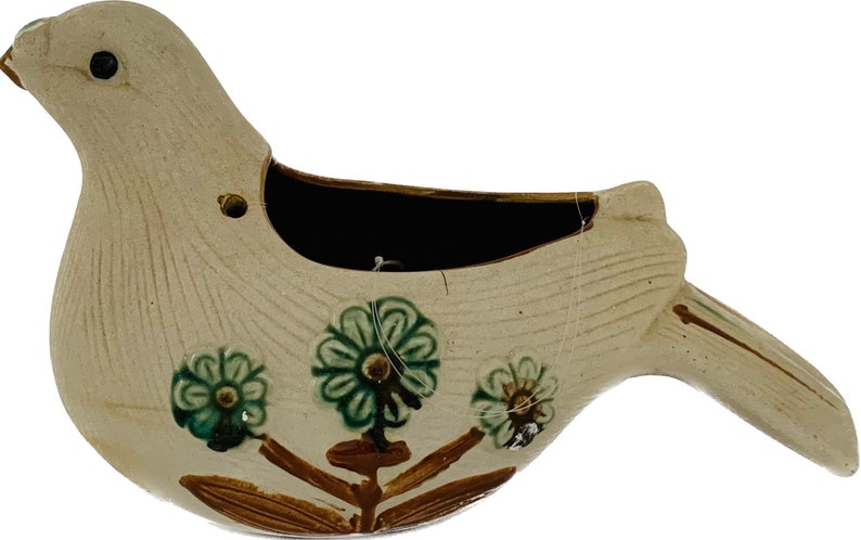 Vintage Scandinavian Ceramic Garden Hanging BIRD PLANTER, Stoneware ...