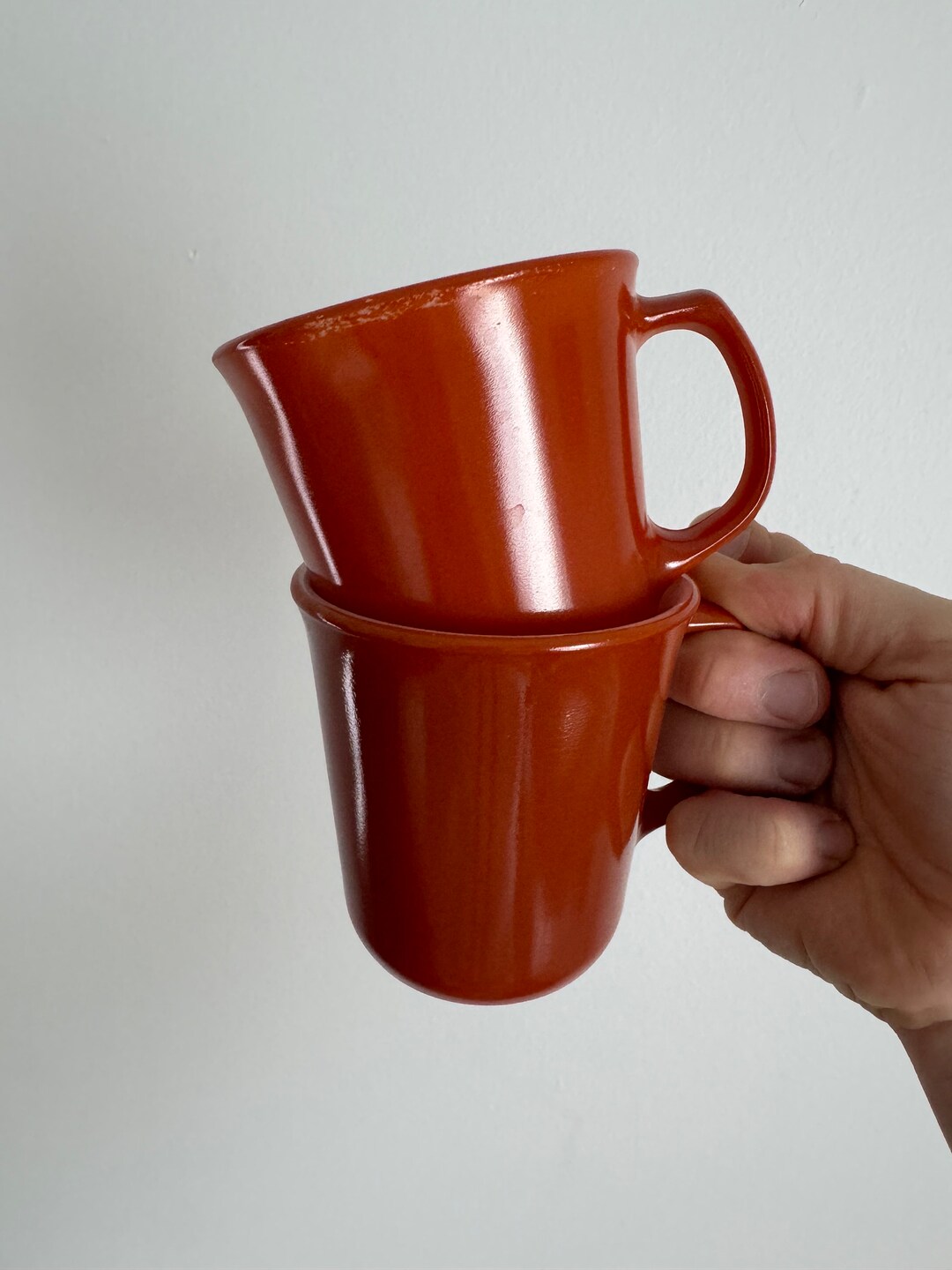 Set of 4 Burnt Orange Coffee Mugs - Etsy