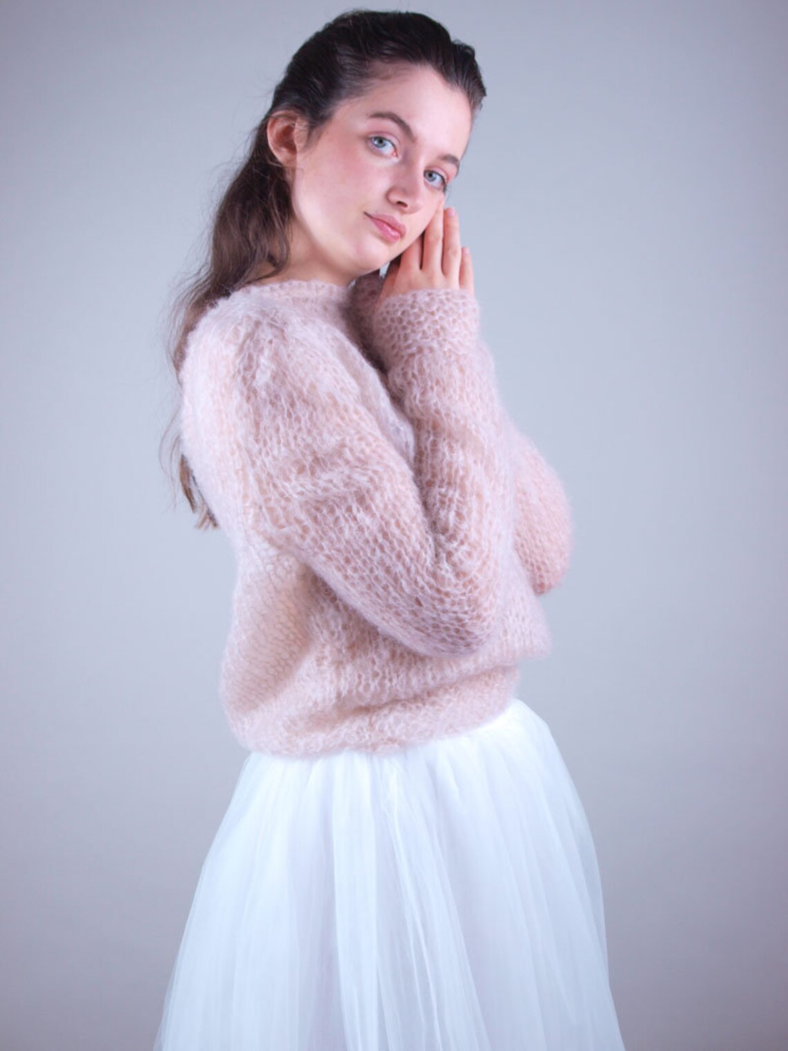 KNITTING PATTERN for a Light Bridal Knit Sweater Easy to Knit - Etsy