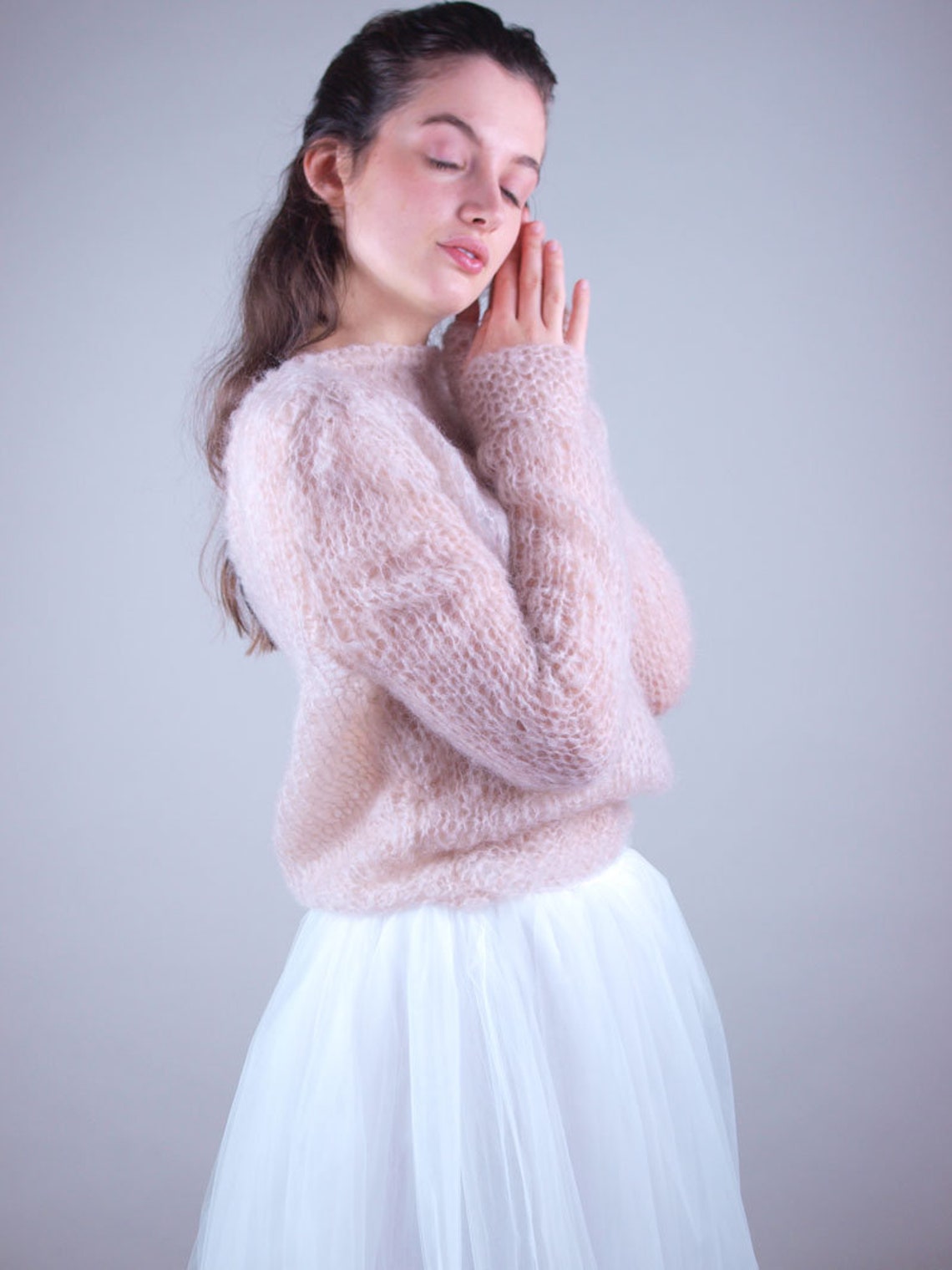 KNITTING PATTERN for a Light Bridal Knit Sweater Easy to Knit - Etsy