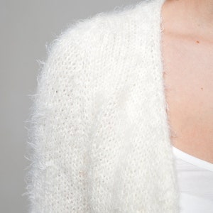 Knitting Pattern for a Fluffy Bridal Knit Cardigan for Knitting ...