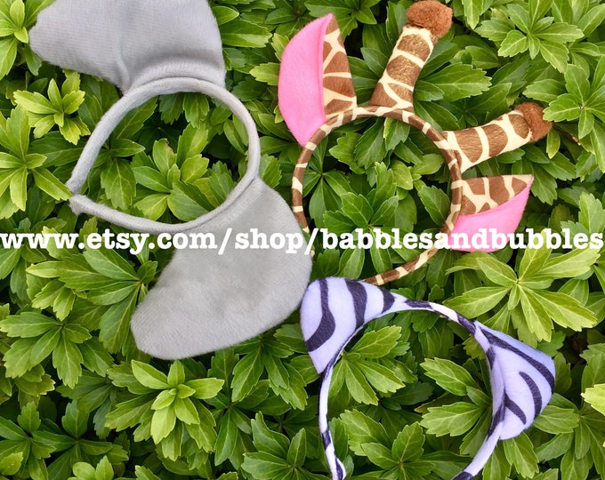 Jungle Safari Zoo Animals Theme Ears Headband Birthday Party Favor ...