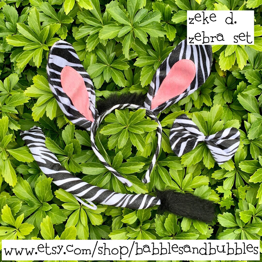 Comfortable Zebra Ears Headband - Costume - Safari Baby Shower - Safari ...