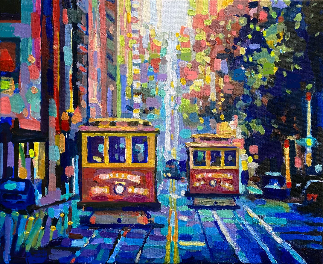 San Francisco Cable Car 8x10 Art Print of an Original Oil Painting - Etsy