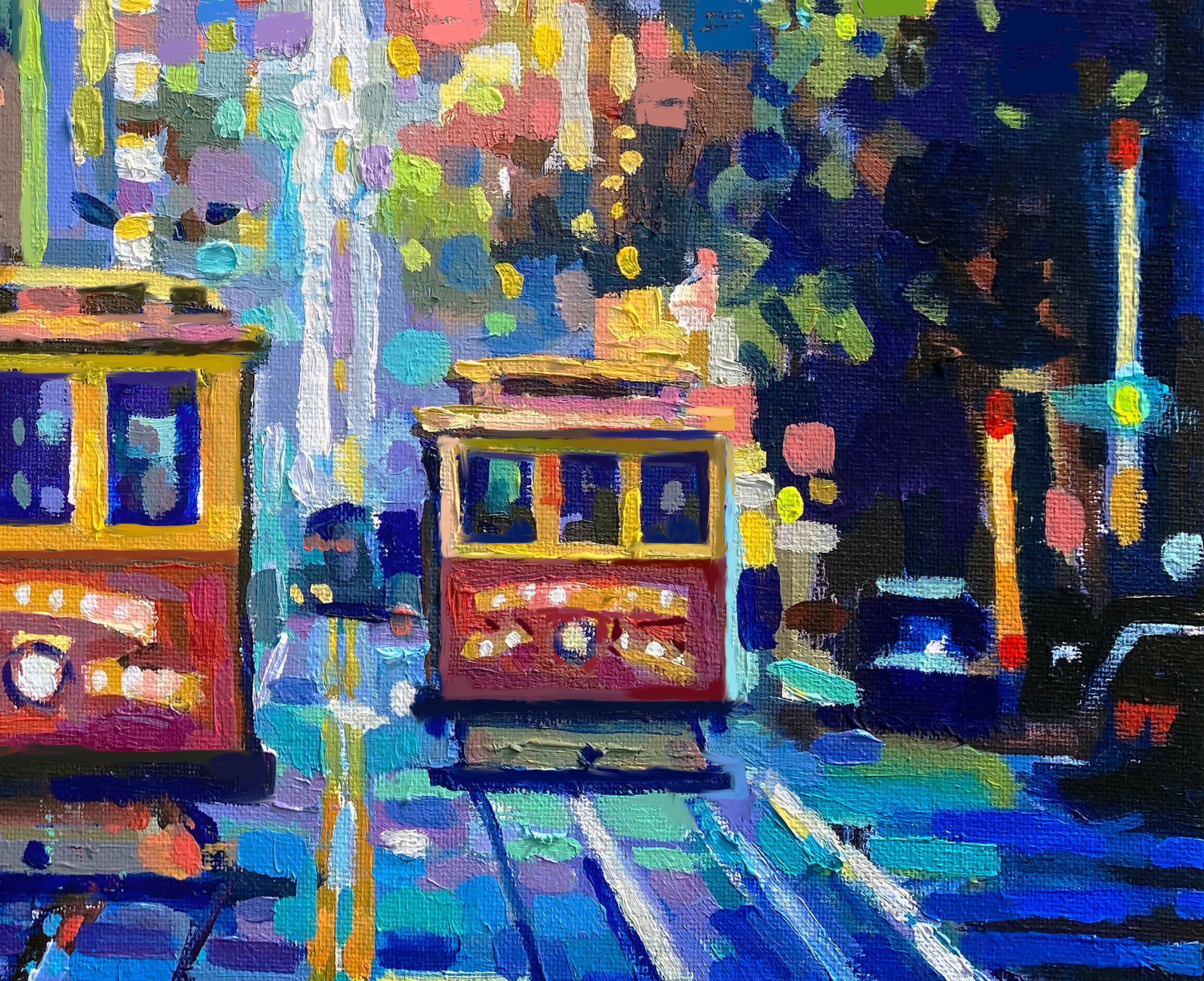San Francisco Cable Car 8x10 Art Print of an Original Oil Painting - Etsy