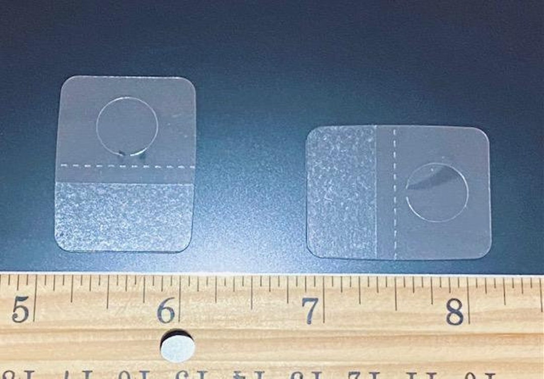 Lot of 200 Self Adhesive Stick HANG TABS Package Bag Hangers Clear ...