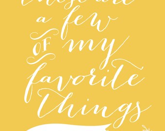 A Few of My Favorite Things Printable - Etsy