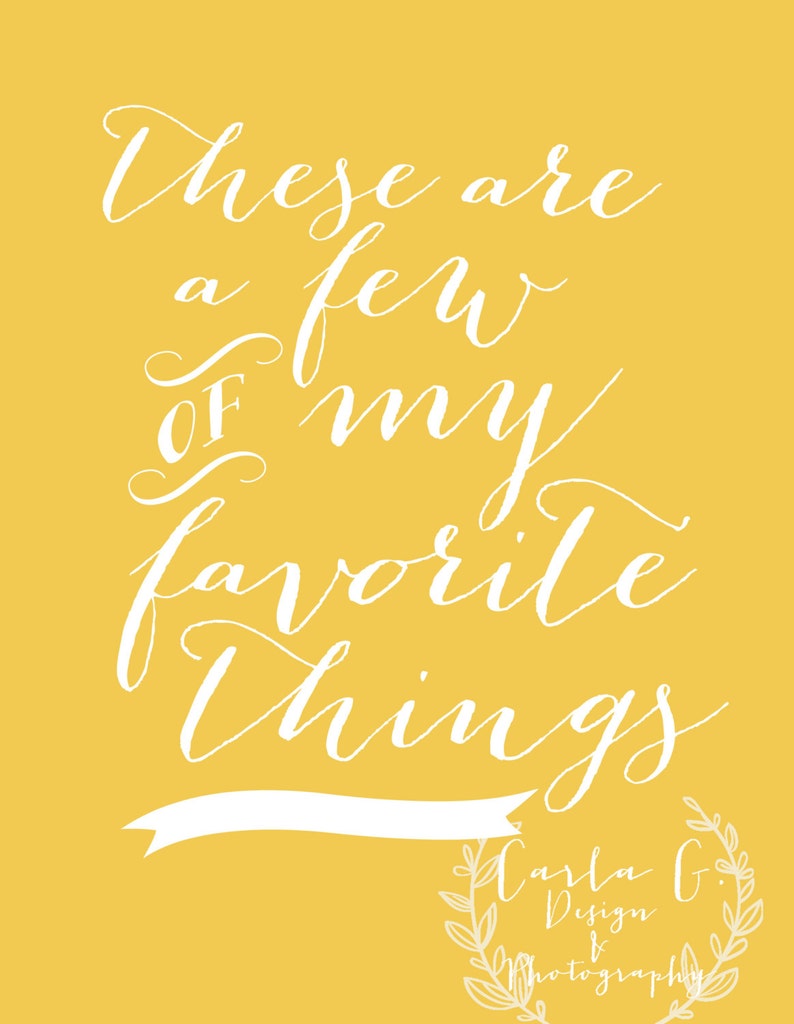 These Are a Few of My Favorite Things - Etsy