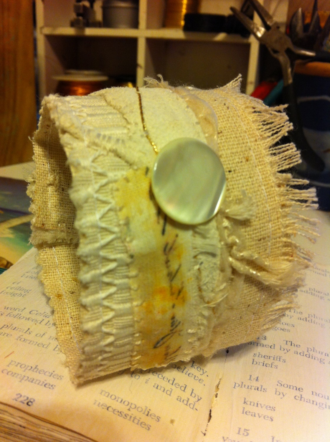 Fabric Cuff-ivory - Etsy