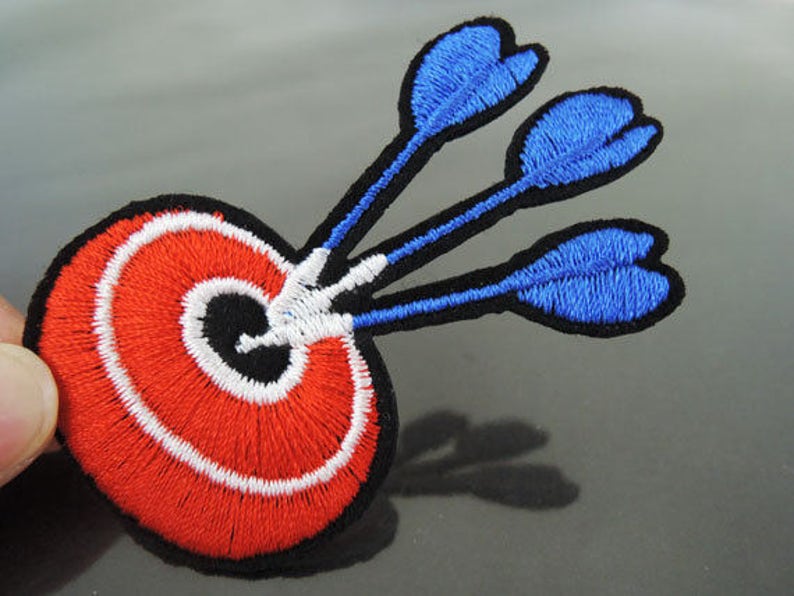 Iron on Patch - Arrow Target Patches Sport Target Arrows Iron on ...