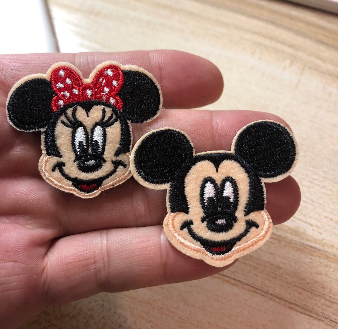 Set of 2pcs Mouse Patches - Iron on Patch or Sewing Patch Mickey Mouse ...