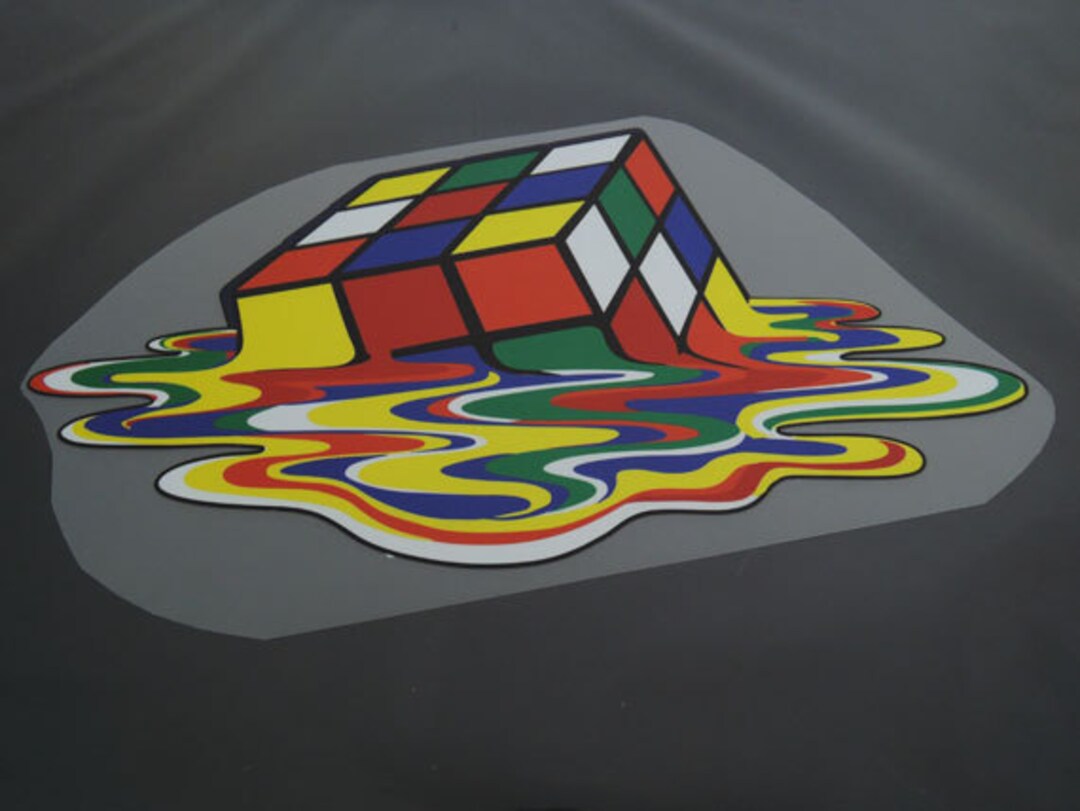Rubik's Cube Melting Iron on Transfer - Iron on Vinyl Sheets Large Heat ...
