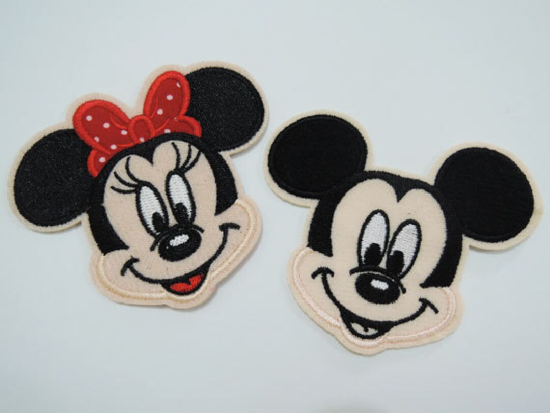 Set of 2pcs Mouse Patches - Iron on Patch or Sewing Patch Mickey Mouse ...