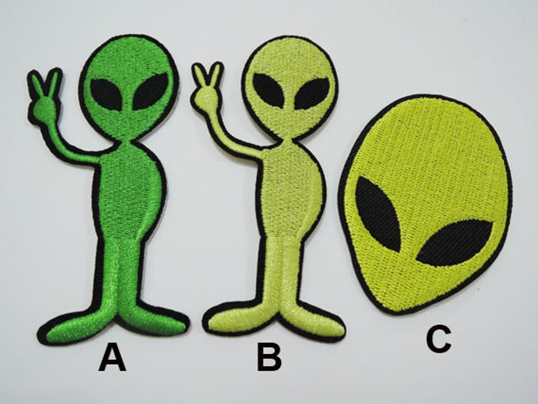 Set di 3pcs ET Patches - Ferro su Patch o Cucito Patch Alieni ...