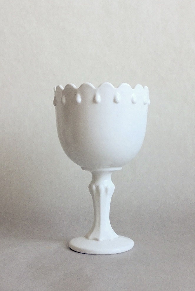 Gorgeous White Glass Compote Very Majestic - Etsy