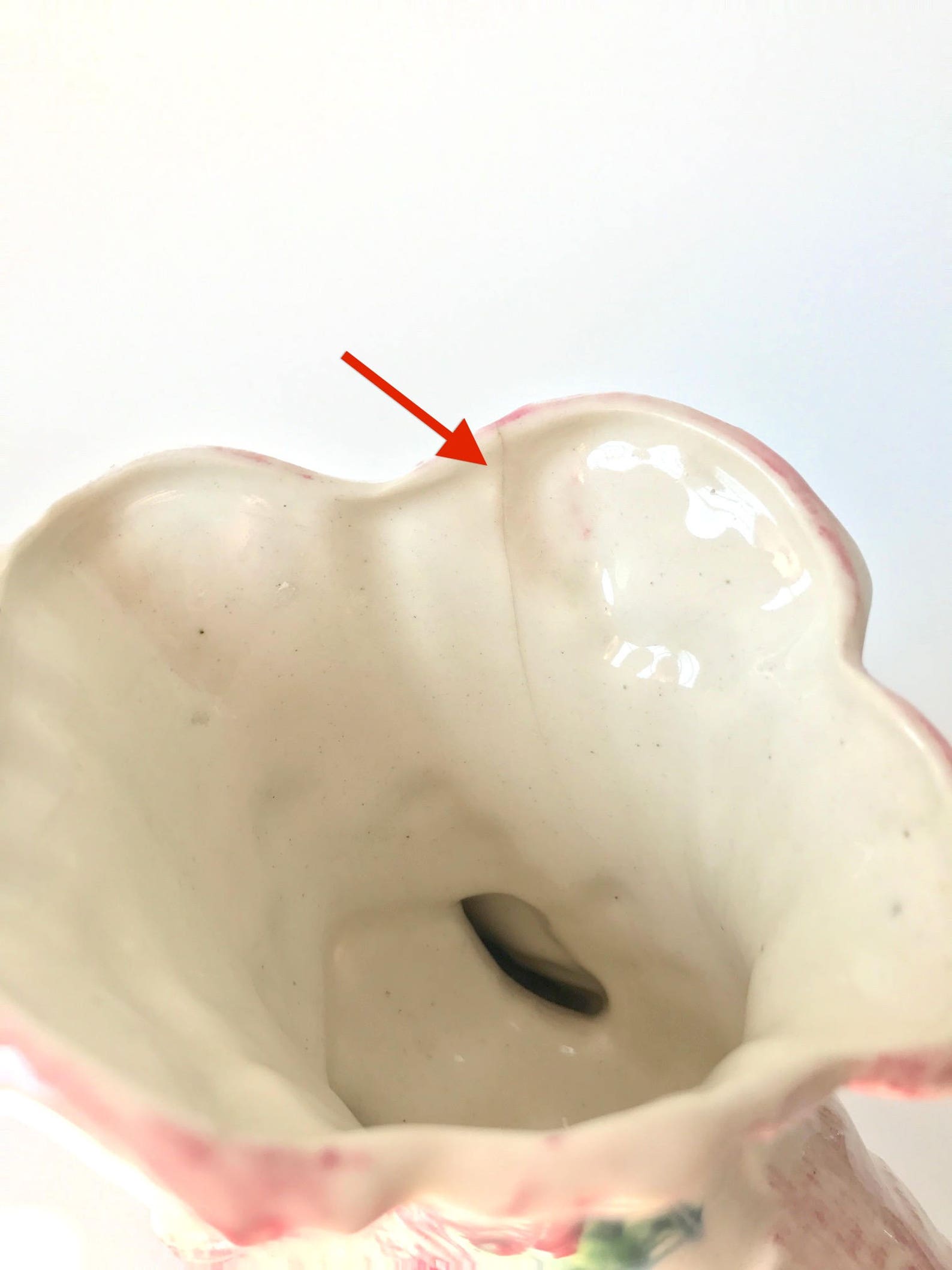 Sweet Vintage Hand Painted Cornucopia Ceramic Vase Precious - Etsy