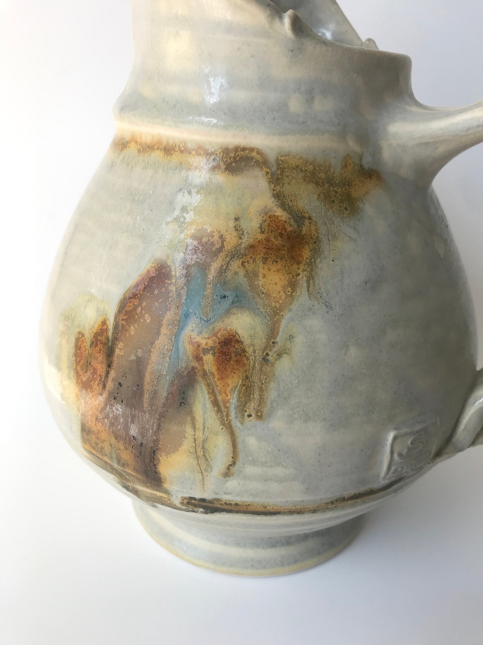 Art Pottery Pitcher/vase, Signed Sanger. GORGEOUS!! - Etsy