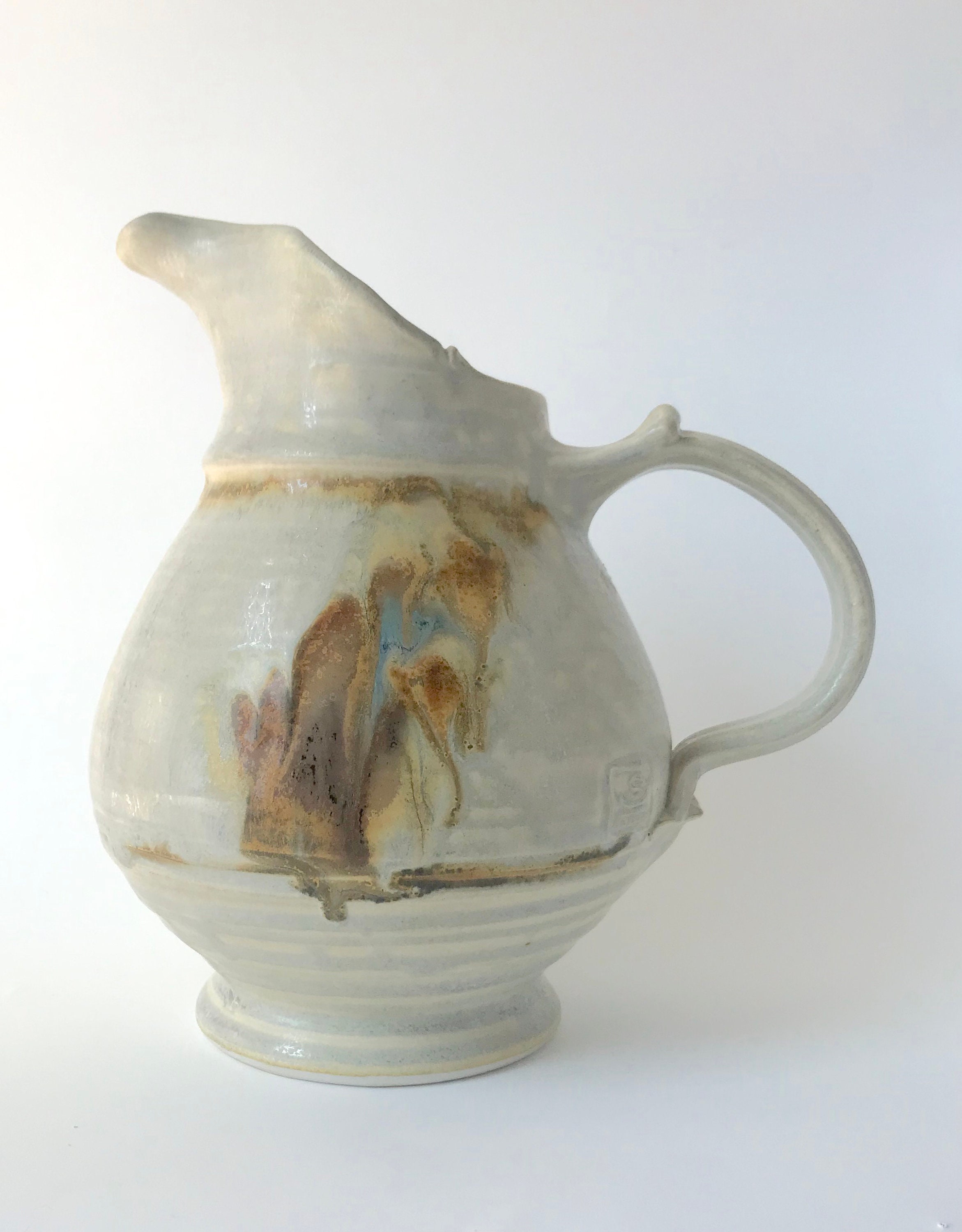 Art Pottery Pitcher/vase, Signed Sanger. GORGEOUS!! - Etsy