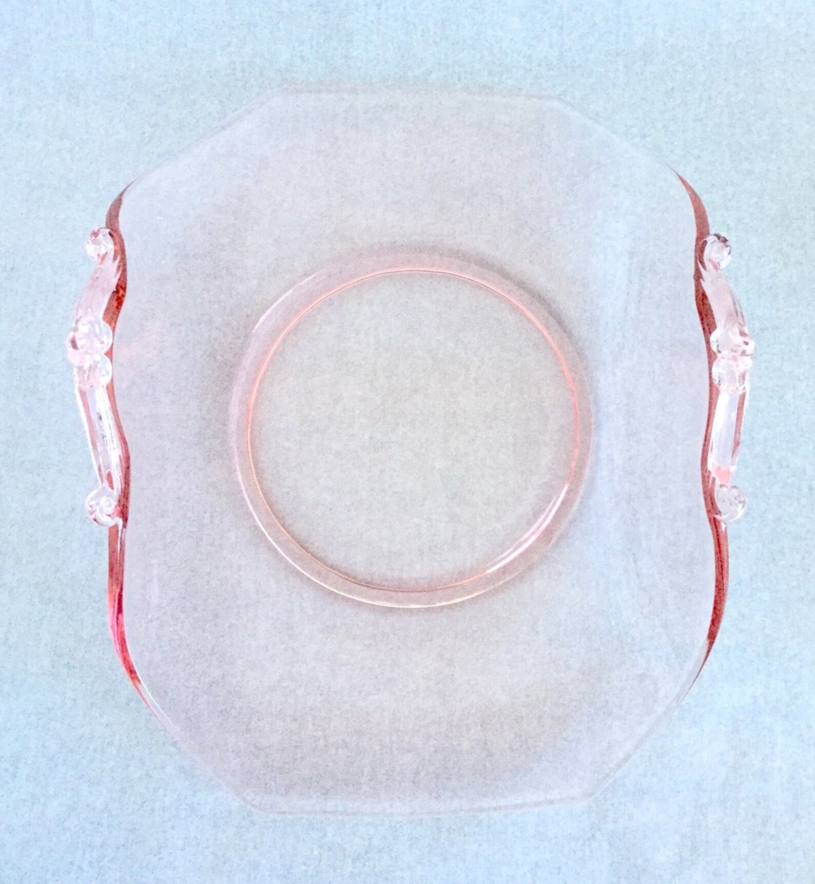 Gorgeous Vintage Pink Glass Dish W/handles. - Etsy