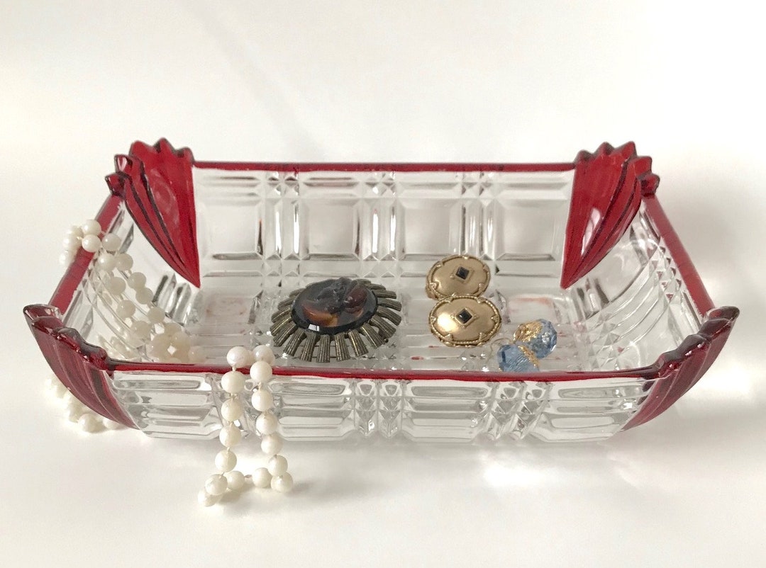 Reduced! EAPG Pickle or Relish Dish, Ruby Stained. GORGEOUS!! - Etsy