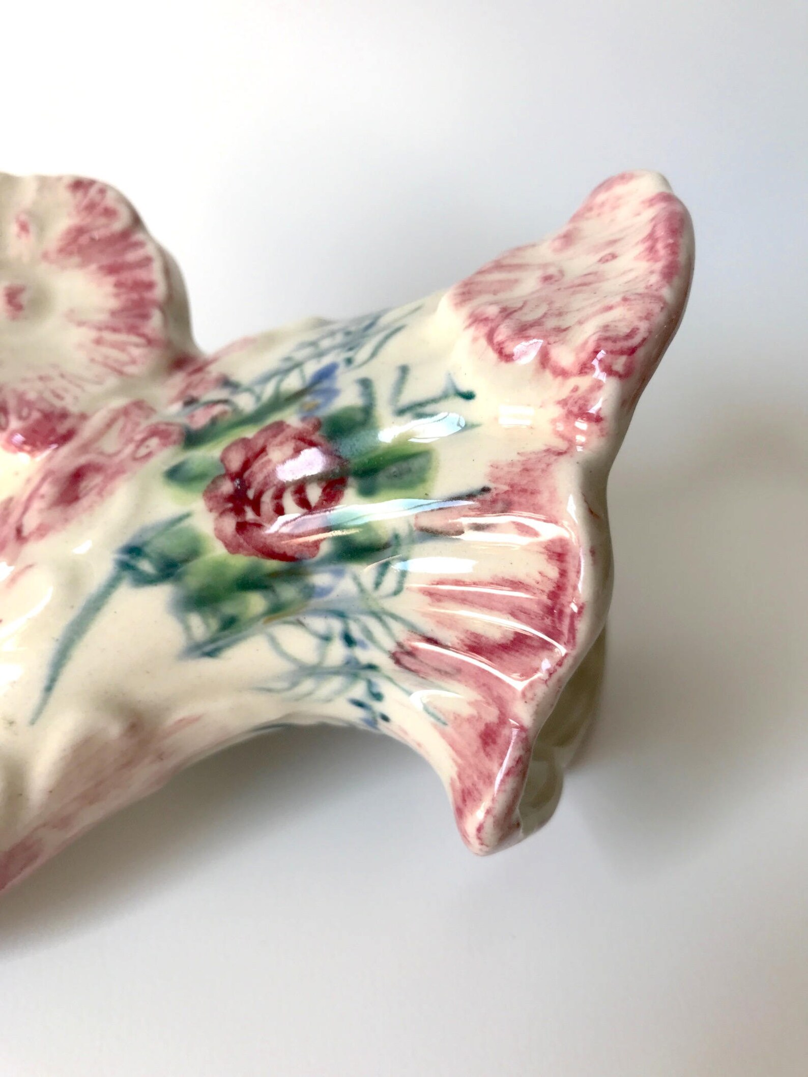 Sweet Vintage Hand Painted Cornucopia Ceramic Vase Precious - Etsy