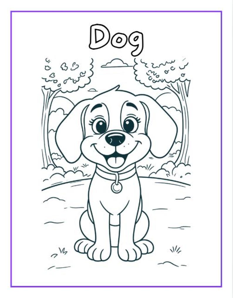 Animal Coloring Pages for Kids, Printable Activity Book, Preschool ...