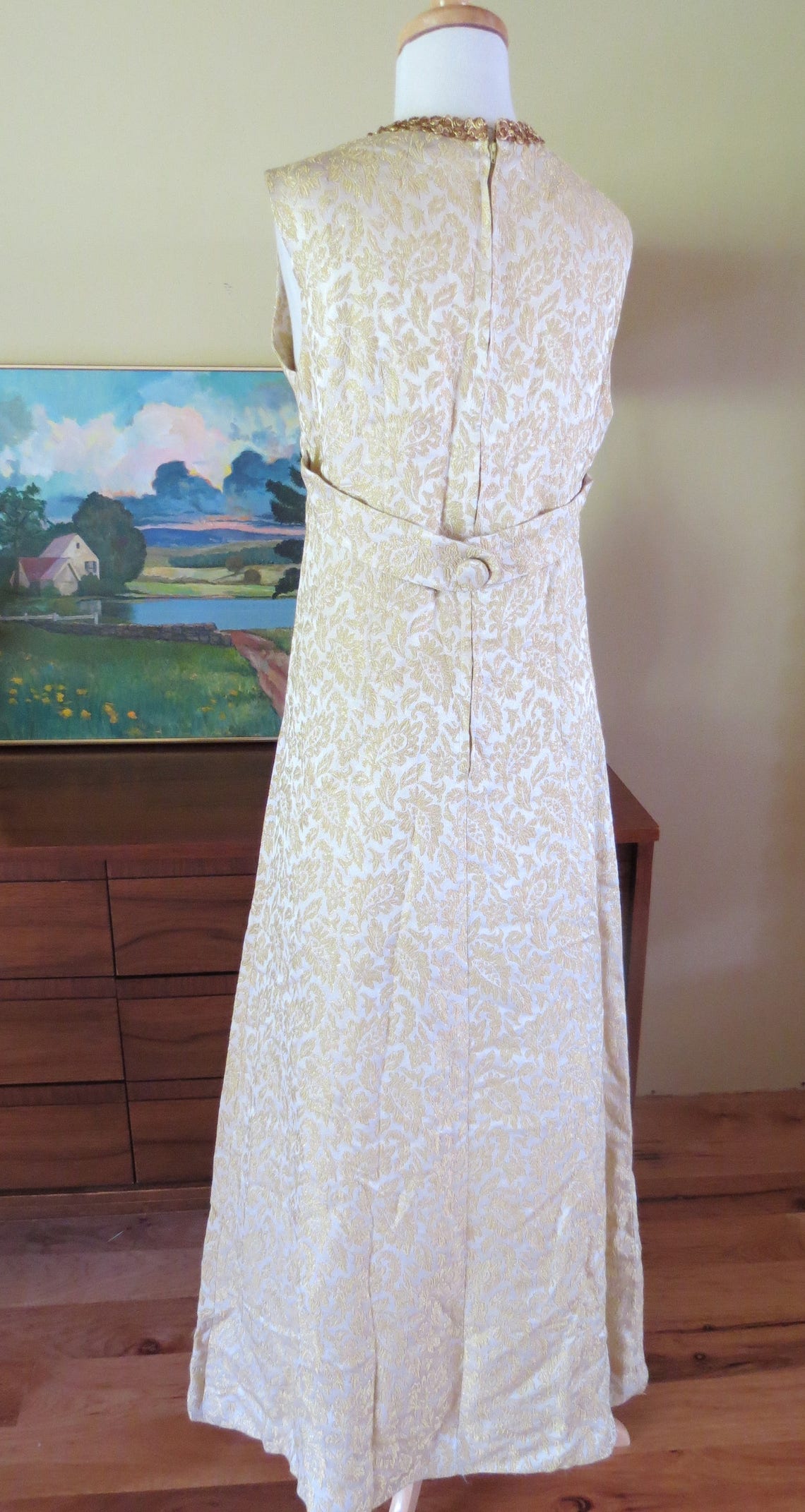 Elegant 1960s Gold & Silver Lame Brocade Cocktail Dress Gown.. | Etsy