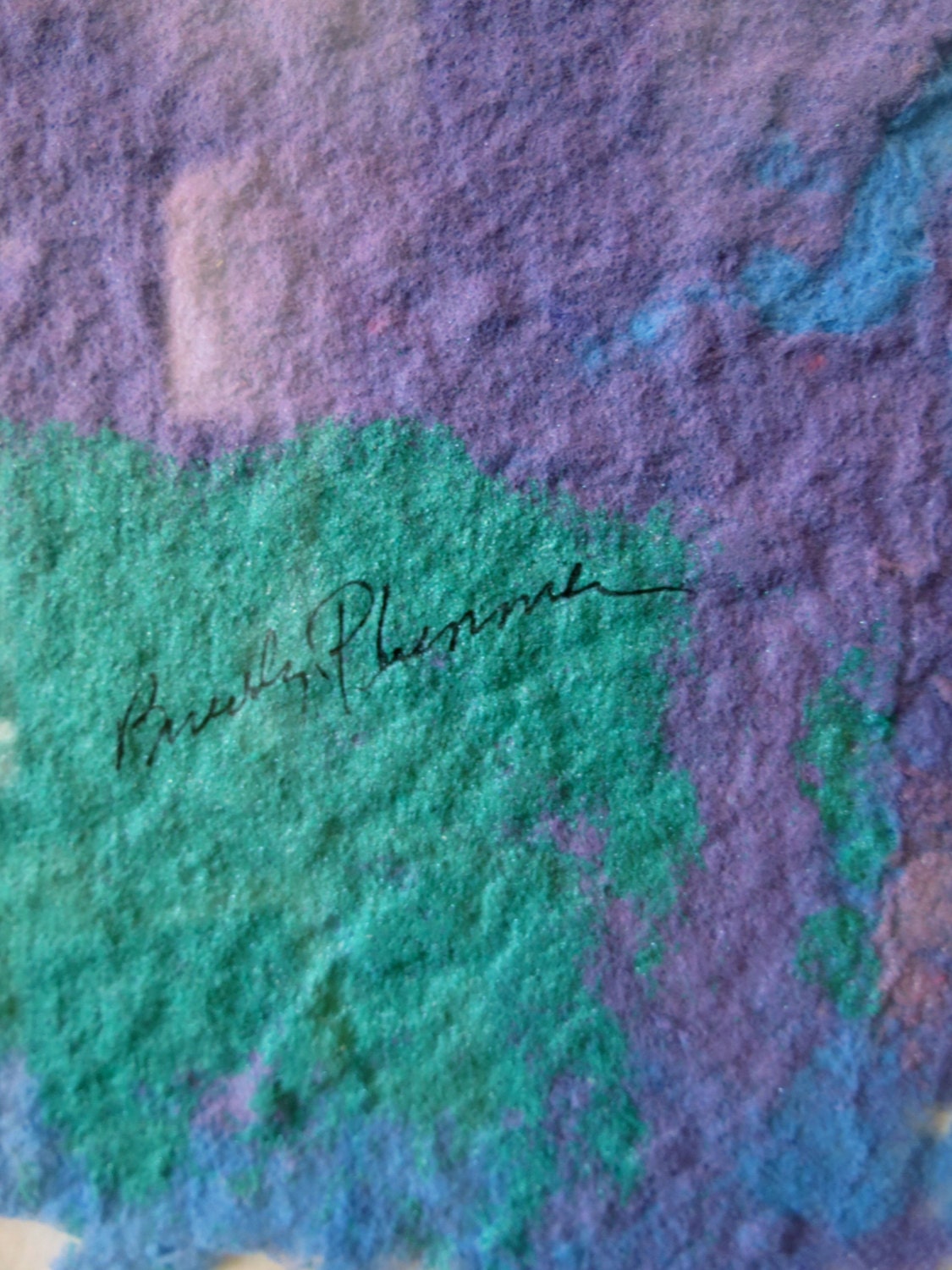 Beverly Plummer Paper Fiber Artist. Frame Art Work. Child Rocketship ...