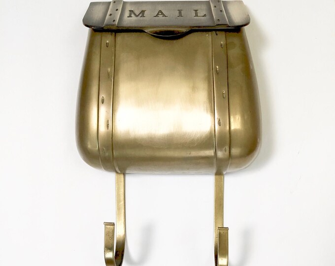 VINTAGE BRASS Mailbox - Brass Mailbox Satchel Bag - Wall Mount Solid ...